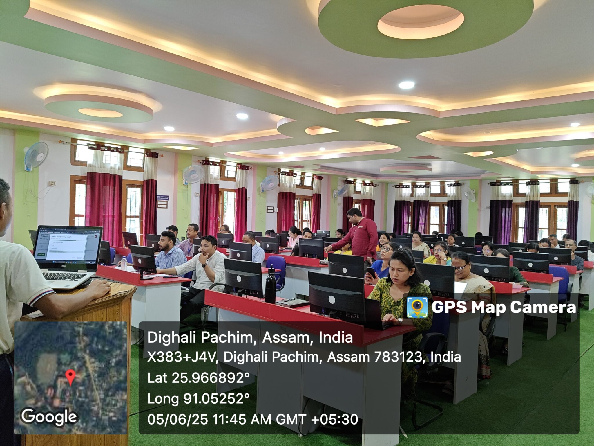 Teachers and students undertaking hands-on training on AI and Use of ...